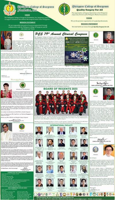 2023 PCS 79th ACC Newspaper Supplement - Philippine College of Surgeons