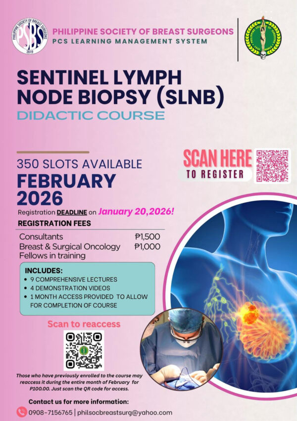 The Philippine Society of Breast Surgeons (PSBS) SENTINEL LYMPH NODE ...